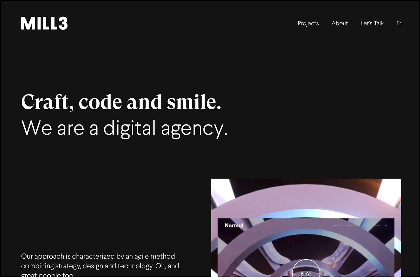 Mill3 – Digital agency from Montréal – Webデザイナー・コーダー・エンジニアのWebデザイン ギャラリー｜Good Web Design