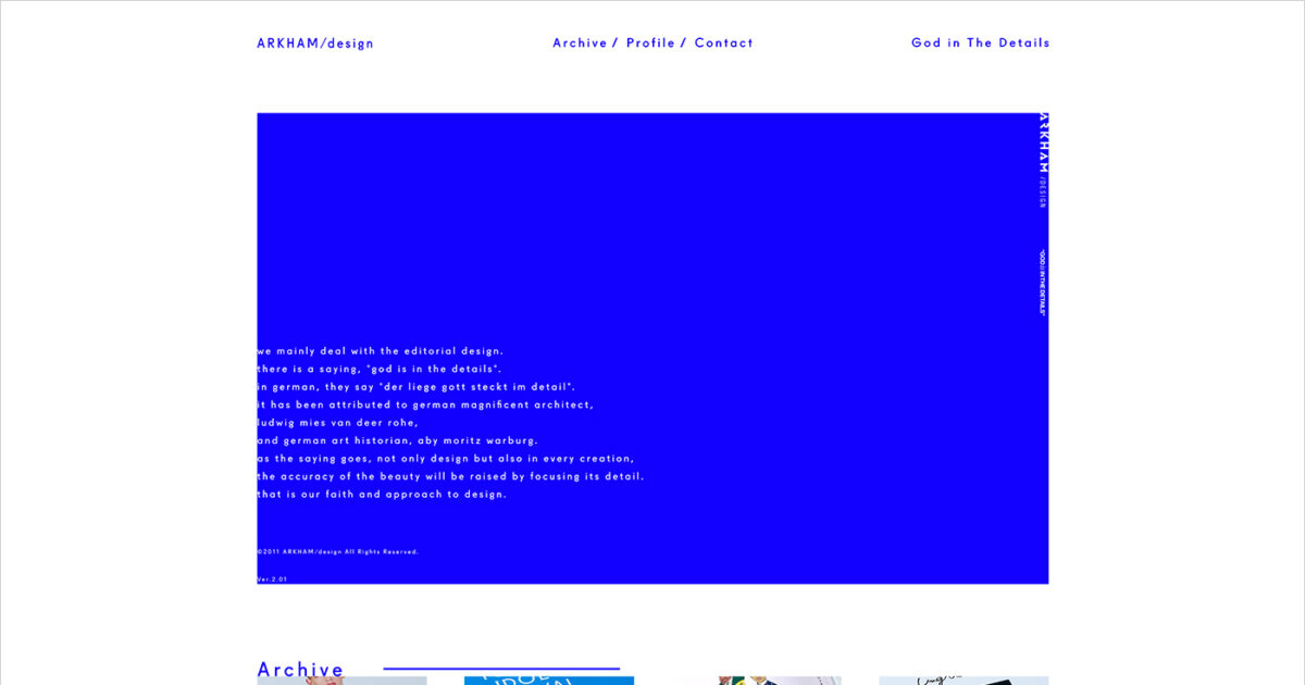 ARKHAM DESIGN（アーカムデザイン）に興味のある方へお勧めのWebデザイン｜Good Web Design