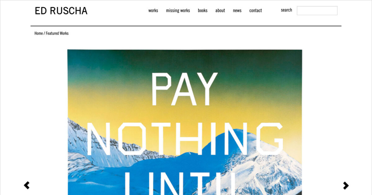 Ed Ruschaに興味のある方へお勧めのWebデザイン｜Good Web Design